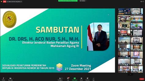 Pengadilan Agama Teluk Kuantan Ikuti Sosialisasi Pp Ri Nomor Tahun