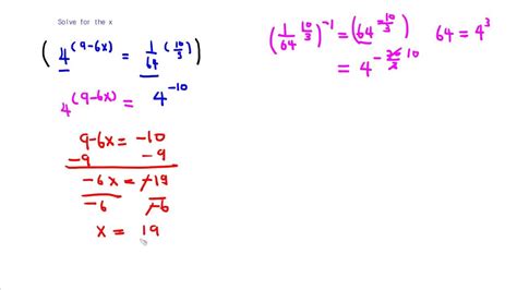 Solve Exponential Equation Using Exponent Properties 4 YouTube
