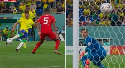 Brasil Vs Suiza Golazo Casemiro 1 0 Vence Arquero Yann Sommer En Fecha