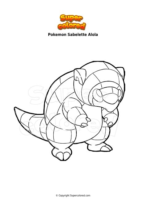 Coloriage Pokemon Sabelette Alola Supercolored