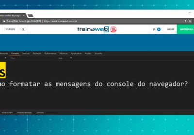Javascript Comandos Do Console Blog Da Treinaweb