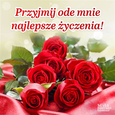 Moje najlepsze życzenia Kartki Urodzinowe E kartki z życzeniami na