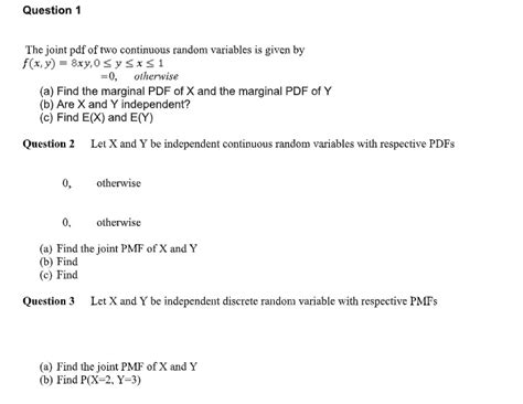[solved] kindly show all your workings let x and y be random variables of course hero