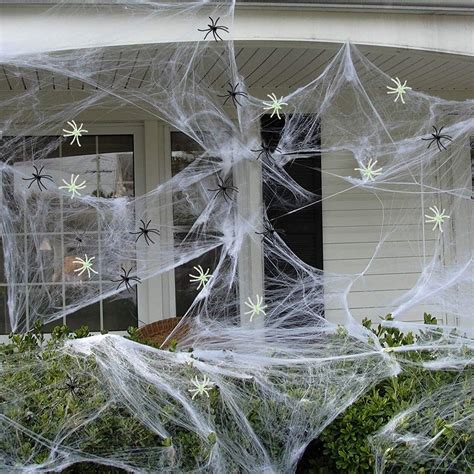 Buy 1600 Sqft Spider Webs Halloween Decorations Super Stretch Spider