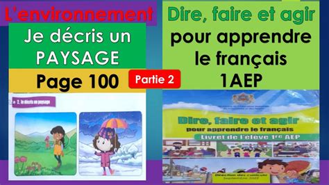 activités orales décrire un paysage 2 dire faire et agir pour