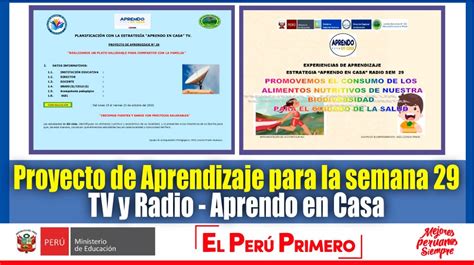 Excelente Proyecto De Aprendizaje De TV Y RADIO Respectivamente