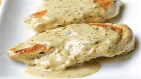 Poulet sauce crémeuse à la moutarde Délicieux Recette Facile
