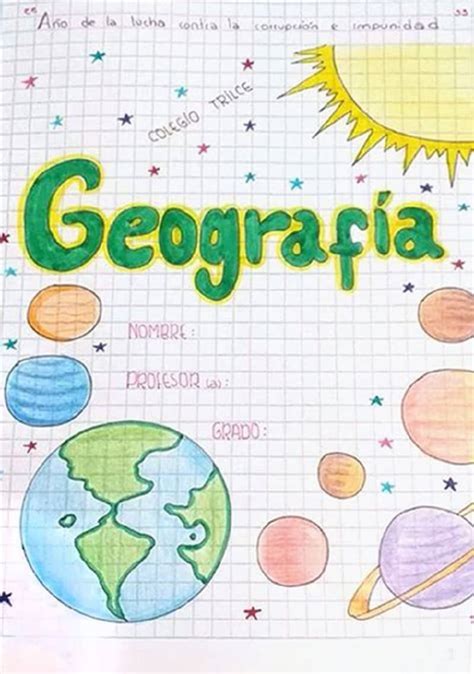 Portadas De Geograf A F Ciles Para Imprimir Secundaria Marketing