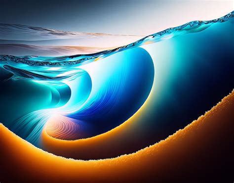 Fond Abstrait Ressemblant Au Jeu De La Lumière Et Des Courants D eau