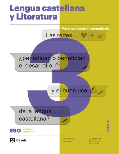 Lengua Castellana Y Literatura 3 ESO LOMLOE ANDALUCIA Editorial Casals