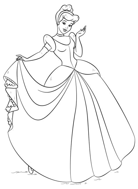 Coloriage Princesse Cendrillon Dessin gratuit à imprimer