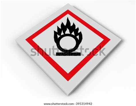 Globally Harmonized System Safety Marks Oxidizing Stock Illustration