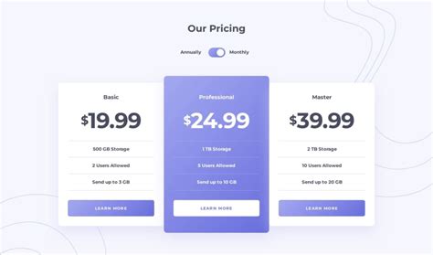 frontend mentor pricing component with react coding challenge solution