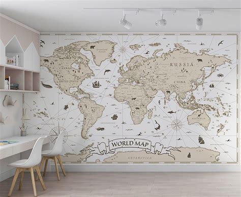 Fototapeta Mapa świata Naklejka na meble mapa świata dla dzieci