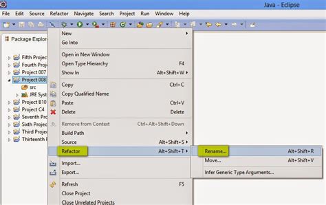 selenium by arun 159 renaming java projects packages and classes in eclipse ide