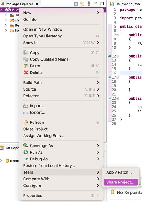 push eclipse project to github