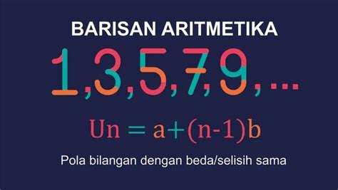Barisan Aritmetika Aritmatika Pengertian Rumus Dan Contoh Soal