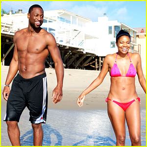 Gabrielle Union Bikini Beach Babe With Shirtless Dwyane Wade Bikini