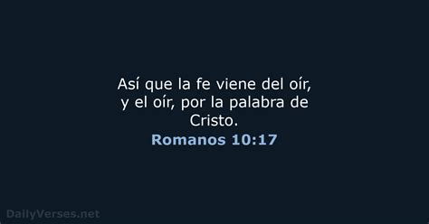 Romanos 10 17 Versículo de la Biblia LBLA DailyVerses net