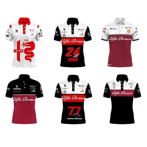 2022 Camisa Polo Masculina Venda Quente F1 Fórmula One Alfa Romeo