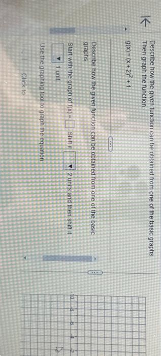 solved k describe how the given function can be obtained