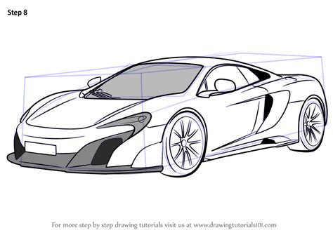 Learn How To Draw McLaren 675LT Sports Cars Step By Step Drawing