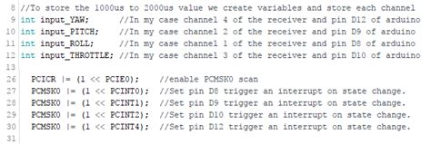 Arduino Drone PWM Read Commercial Receiver