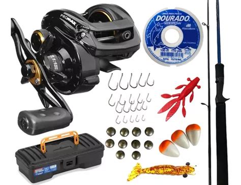 Kit Carretilha Para Pesqueiro 8 Rolamentos Abu Garcia Vara
