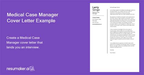 Medical Case Manager Cover Letter Job Description Sample Guide