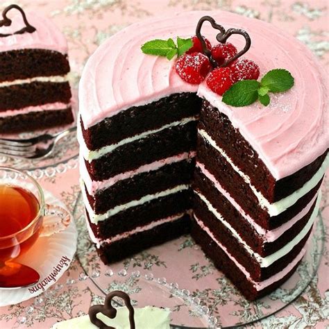 Easy To Decorate Naked Chocolate Cake With Raspberry Marshmallow