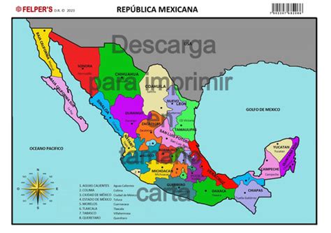 Mapa De La Republica Mexicana Con Nombres Home