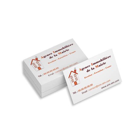 Cartes de visite recto Agence immobilière pavillon