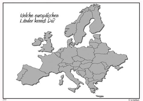 Europakarte Zum Ausdrucken Schule Europa im DaF Unterricht EU LÃ