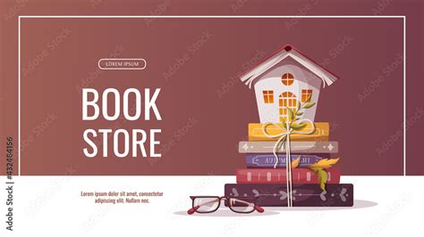 Promo Banner For Bookstore Bookshop Library Book Lover Education