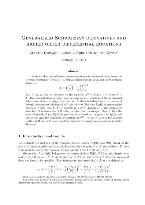 download pdf generalized schwarzian derivatives and higher order differential equations