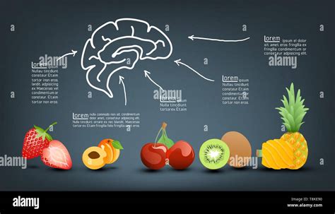Valor nutritivo vitamina de frutas infografía Imagen Vector de stock