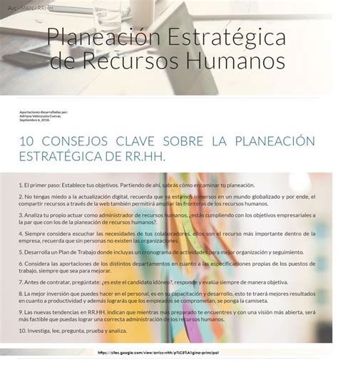 Consejos clave sobre la Planeación Estratégica de Recursos Humanos