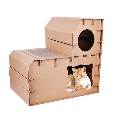 How To Make Cat House Out Of Cardboard At Randyabuncho Blog