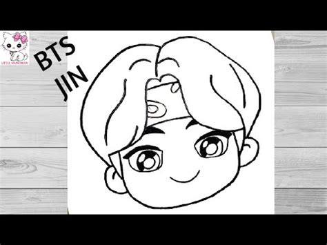 Bts Drawing How To Draw Jin From Tinytan Bts Step By Step Bts Jin