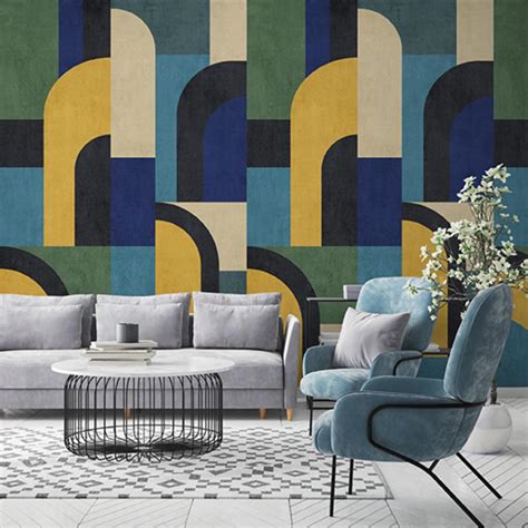 Tapeta Cienna Grandeco One Roll One Motif A Modernism Shapes