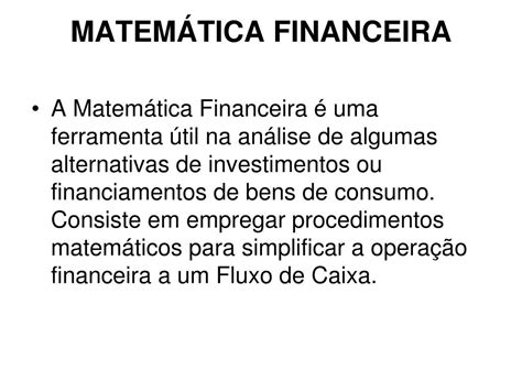 PPT Matemática financeira PowerPoint Presentation free download ID