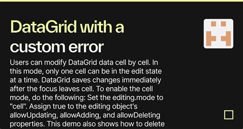 DataGrid With A Custom Error Message Codesandbox
