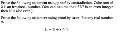 solved prove the following statement using proof by