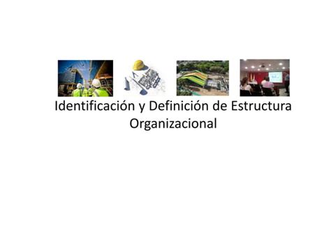 Identificación y definición de estructura organizacional pptx