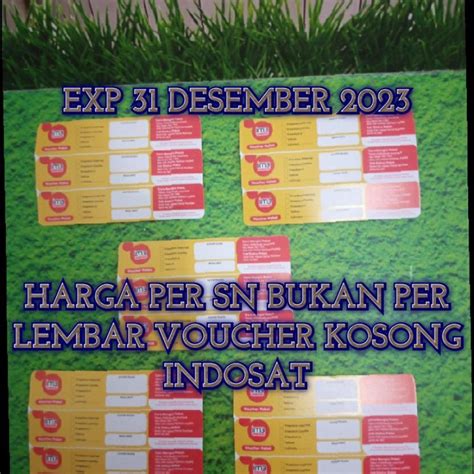 Jual Voucher Kosong Indosat IM3 Ooredoo Per SN Bukan Per Lembar Tanpa