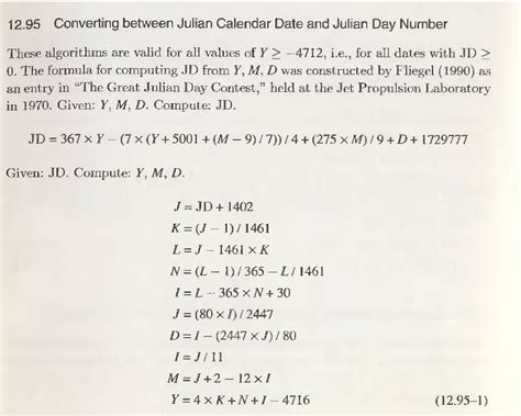 Algorithm Calculation Of Julian Day Is Off For Negative Dates