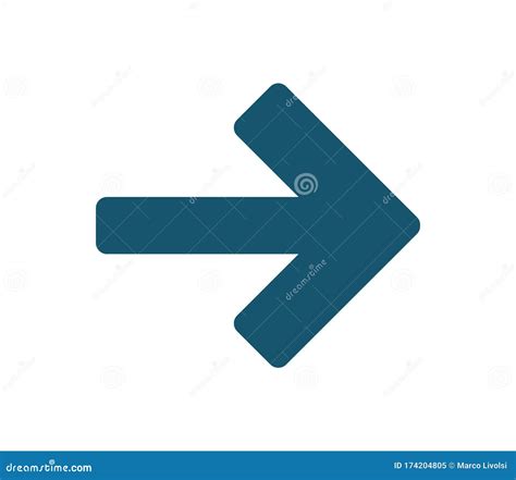 Icono De Flecha Ilustrado En Vector Sobre Fondo Blanco Stock De