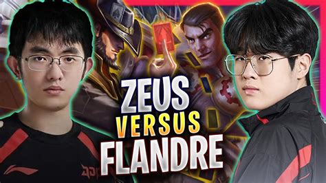 T1 ZEUS Vs JDG FLANDRE T1 Zeus Plays Jayce TOP Vs JDG Flandre