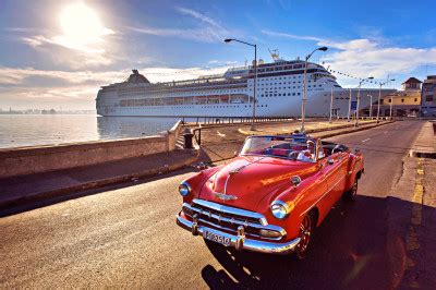 Retro Car And Cruise Ship Cuba Havana Jigsaw Puzzle In Cars Bikes