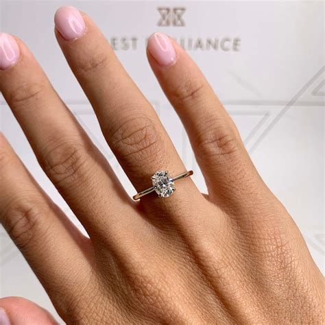 Oval Six Prong Solitaire Custom Lab Diamond Engagement Ring Atelier